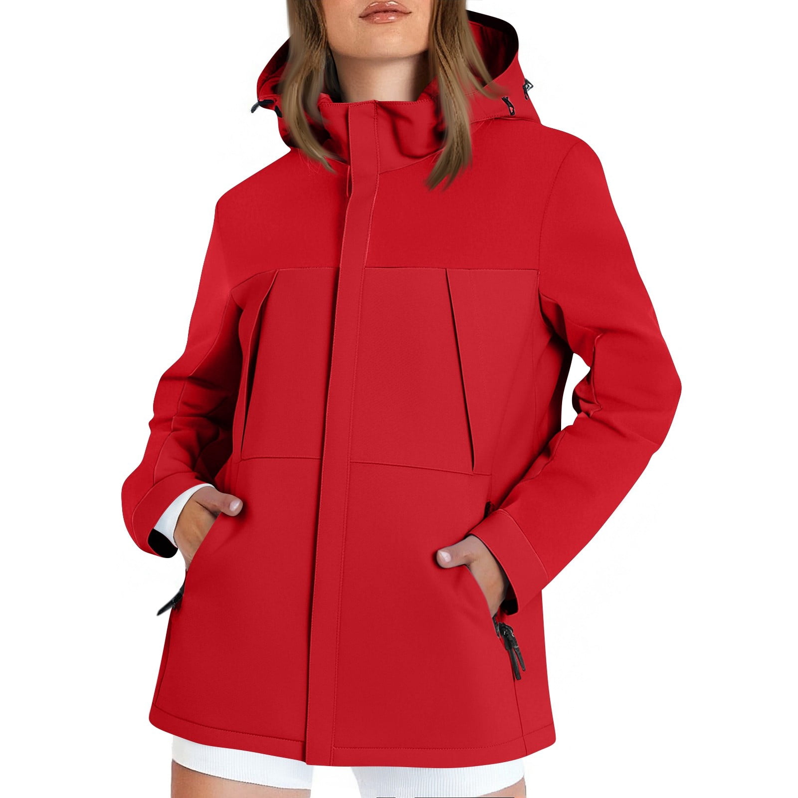 DENGDENG Women's Raincoats Or Jackets Plus Size Waterproof Lightweight ...