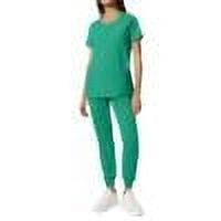DENGDENG Women's Scrubs Set Soft Short Sleeve V-Neck Stretch Scrub Top ...