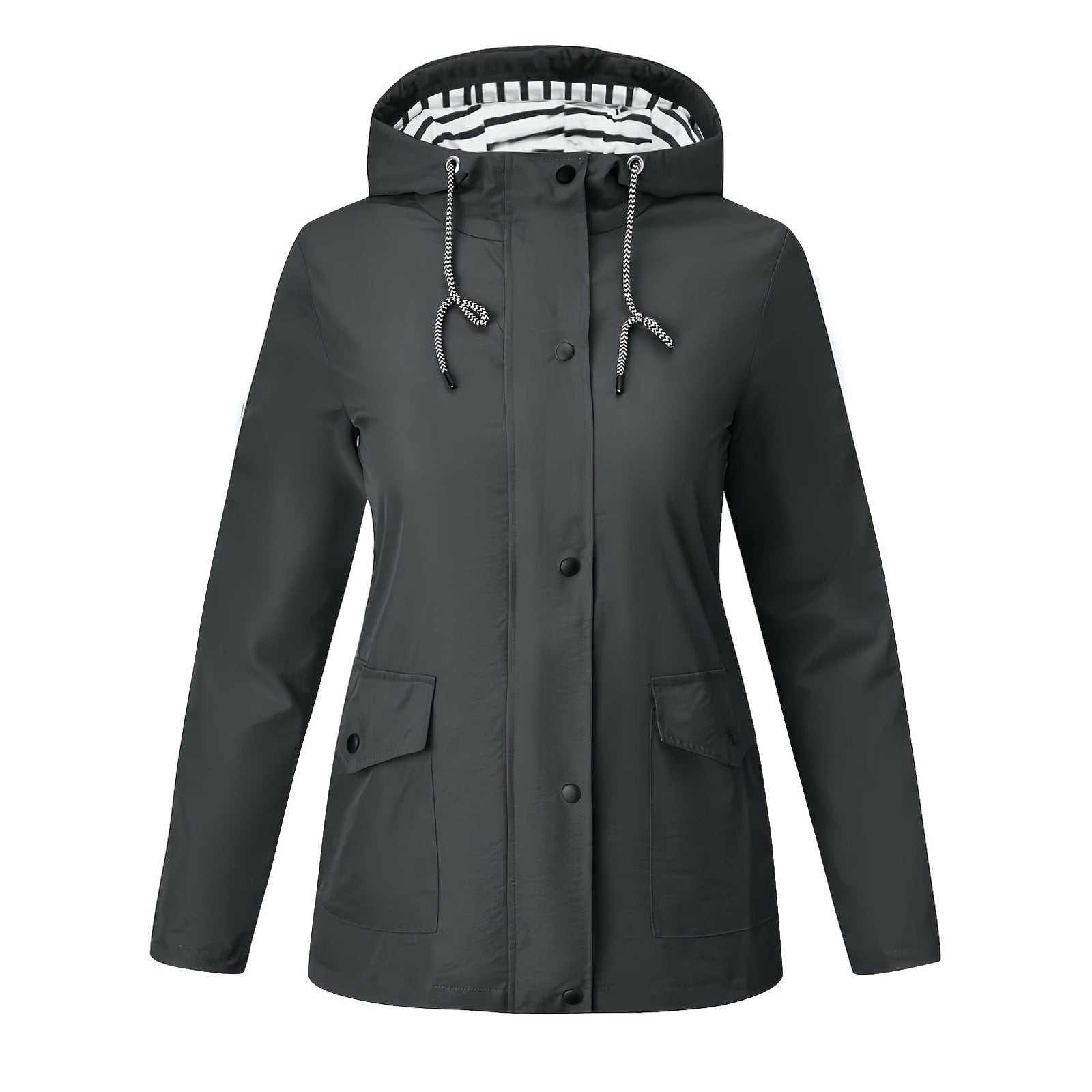 DENGDENG Womens Lightweight Rain Jackes with Hood Waterproof ...