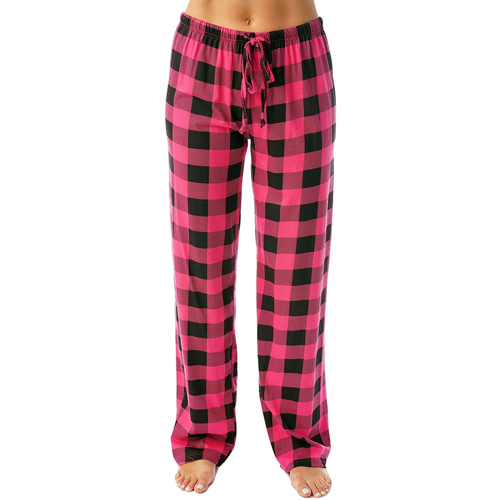 Dengdeng Womens Maternity Pajama Pants Plaid Pajamas Bottoms Sleep