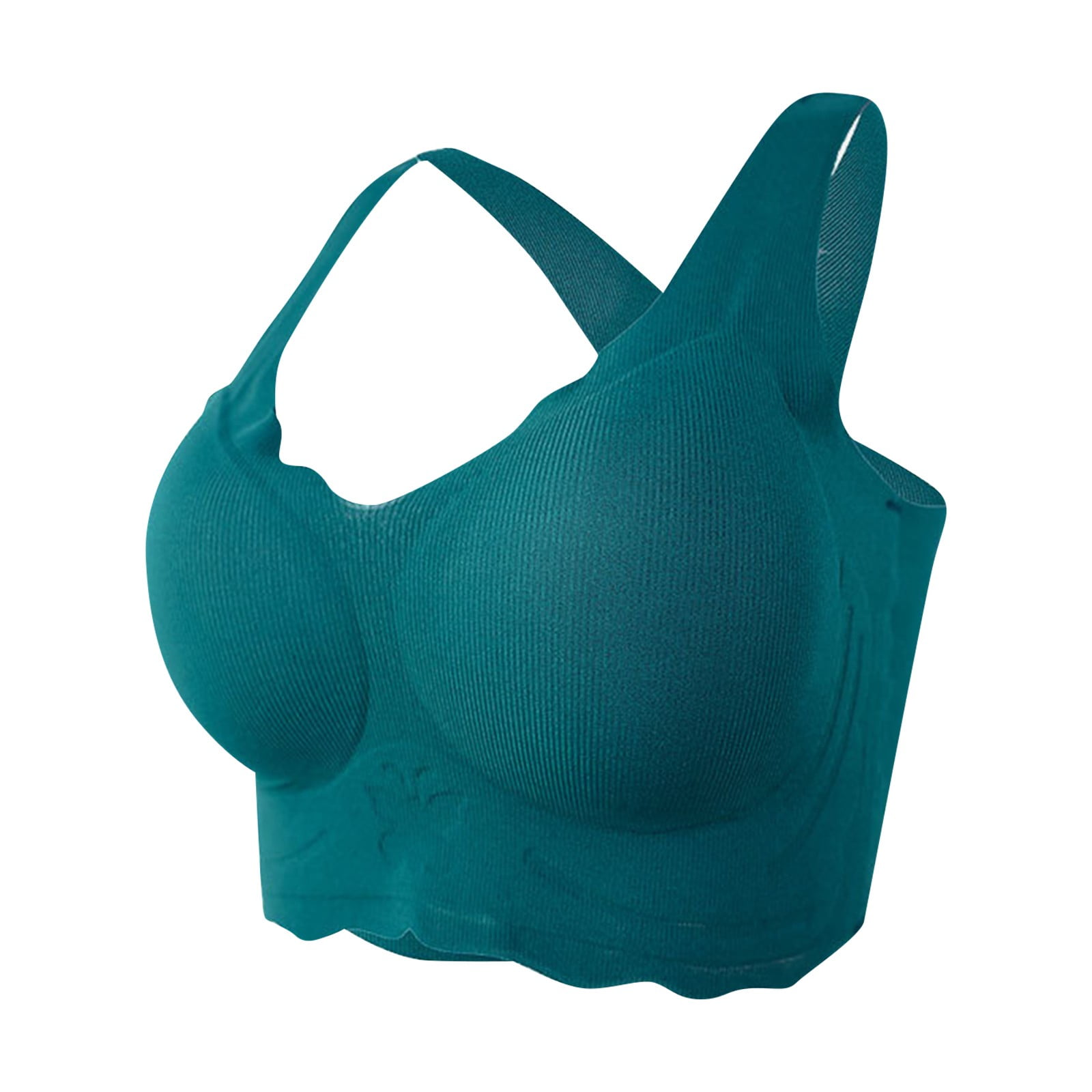 DENGDENG Womens Push Up Sports Criss Cross Back Full Coverage Bras ...