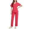 DENGDENG Womens Scrub Sets Petite Stretch V-Neck Scrub Top & Jogger ...