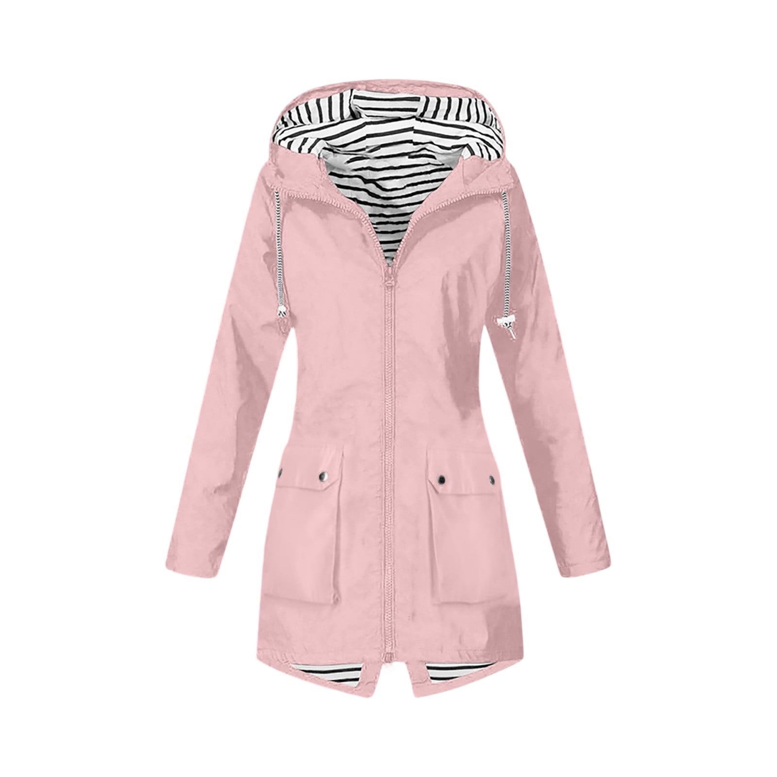 DENGDENG Yellow Raincoat Womens Casual Lightweight Waterproof ...