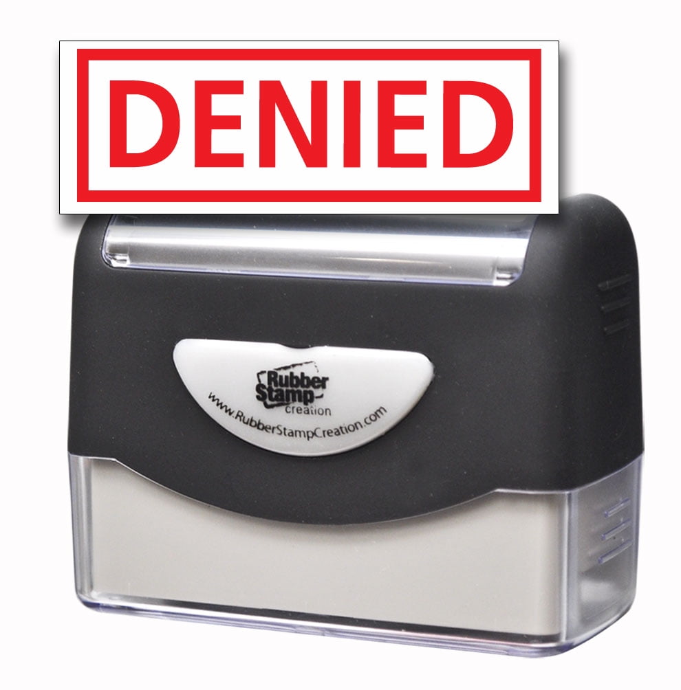 DENIED Pre-inked Stamp - Red Ink (Large) - Walmart.com