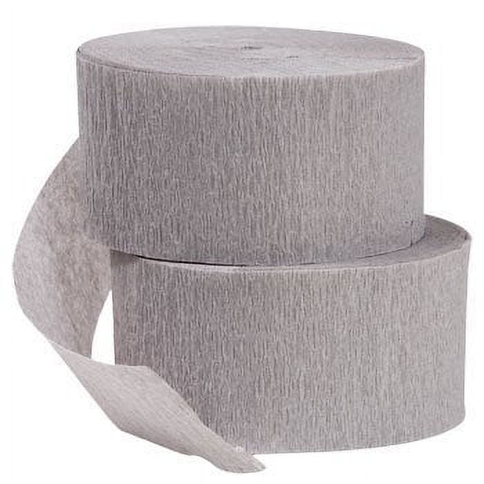 DENNECREPE 2 Rolls Gray ESF27 Crepe Paper Streamers; 145 Feet Total ...