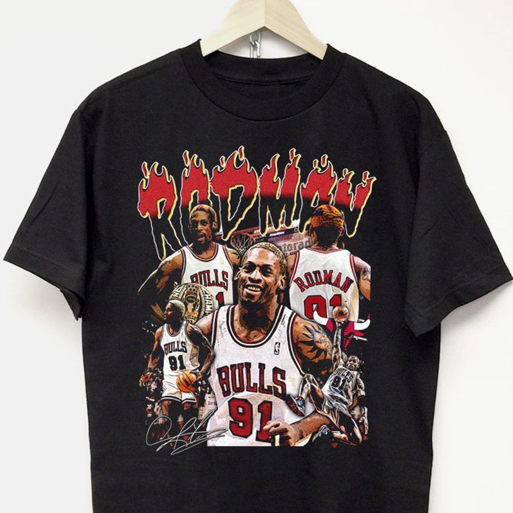 DENNIS RODMAN T-SHIRT | vintage 90s y2k rap tee | concert tour merch ...