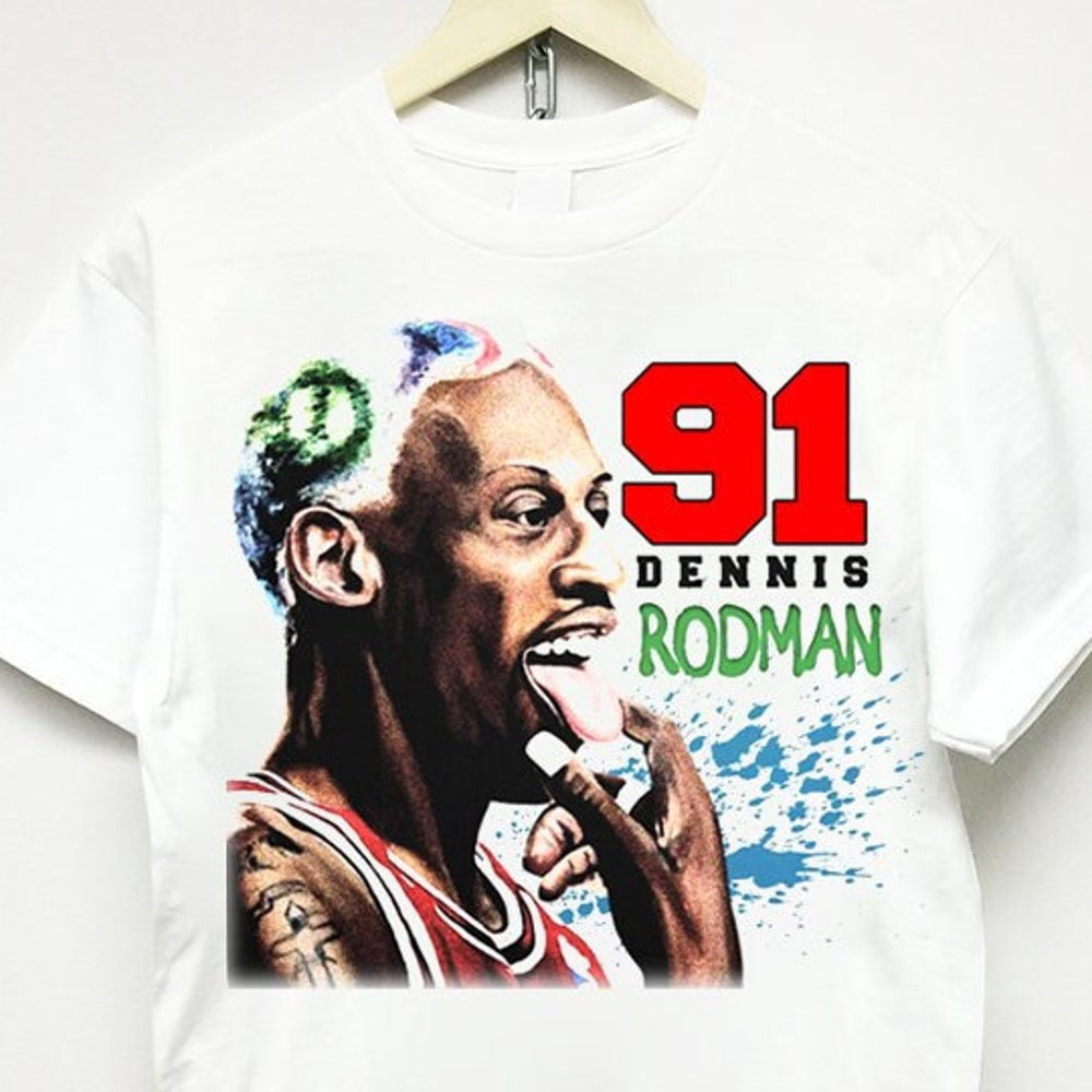 DENNIS RODMAN T-SHIRT vintage big face rap tee merch concert MIKEs ...