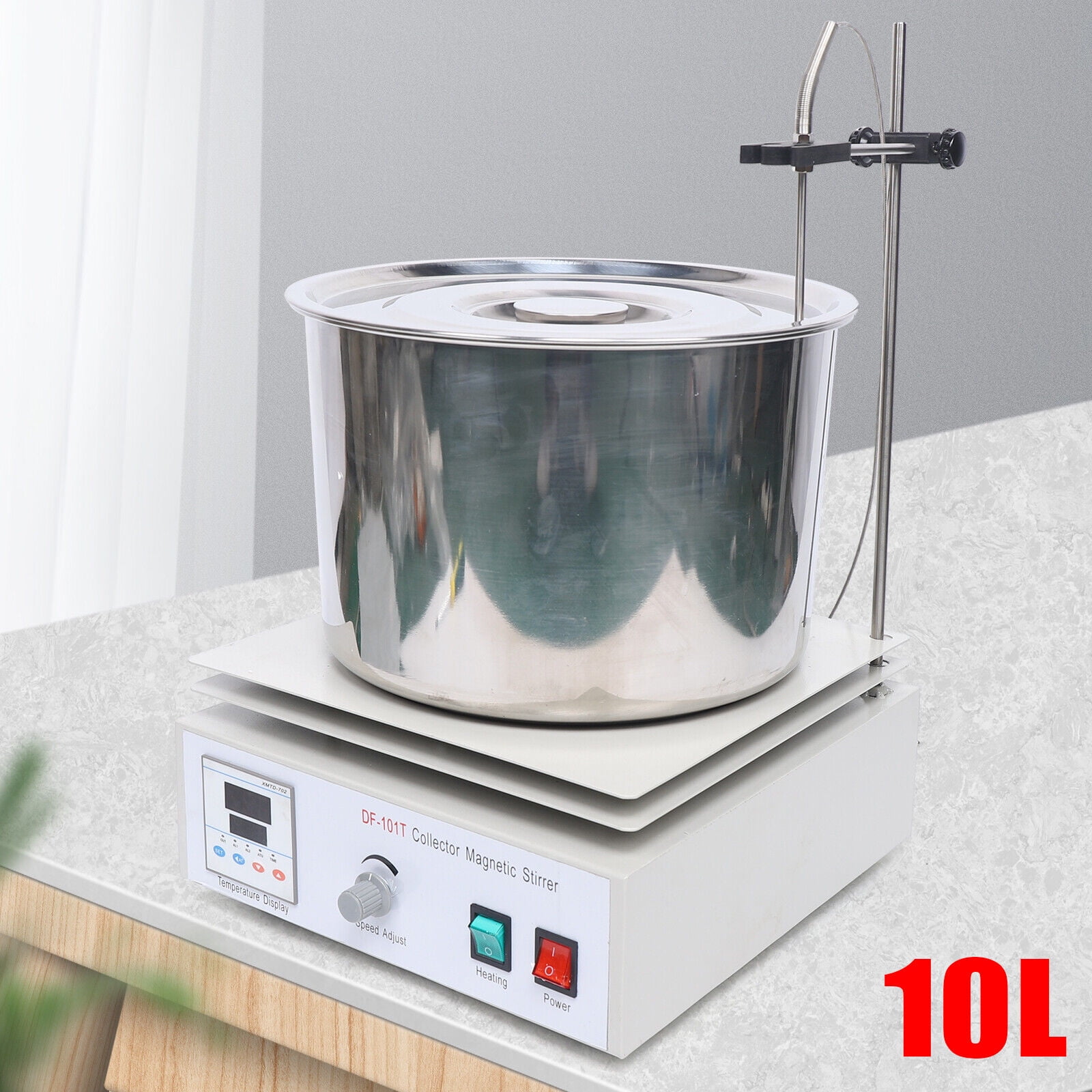 DENSET 10L Heat-Collecting Magnetic Stirrer Water Oil Bath Lab ...