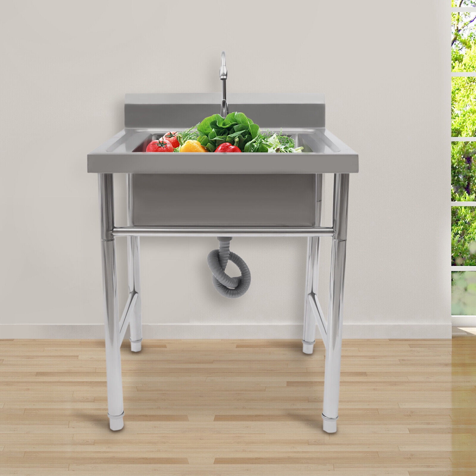 DENSET Free Standing Kitchen Sink Catering Washing Bowl Commercial Sink ...