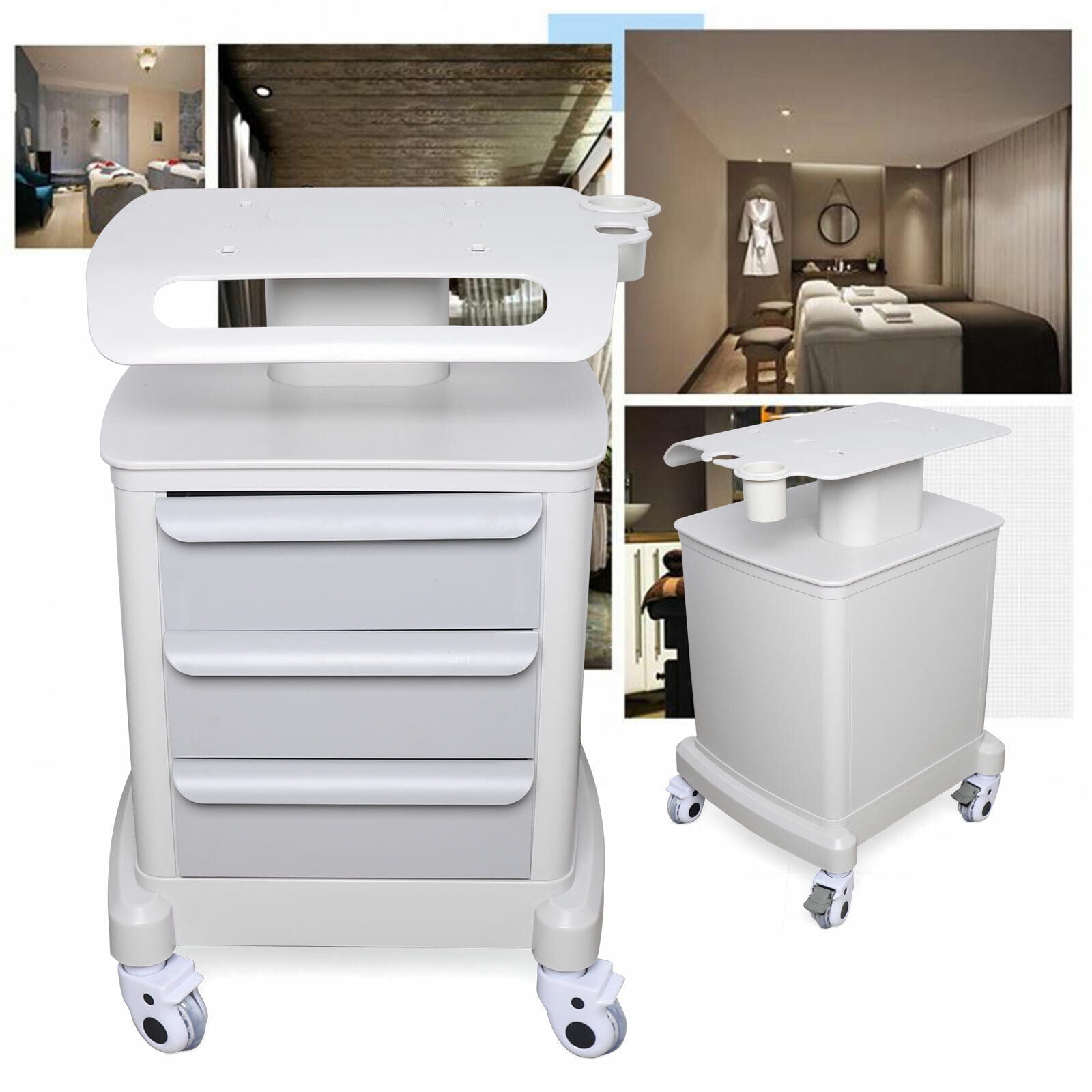 DENSET Hospital Medical Trolley Cart, Portable Ultrasound Scanner Stand ...