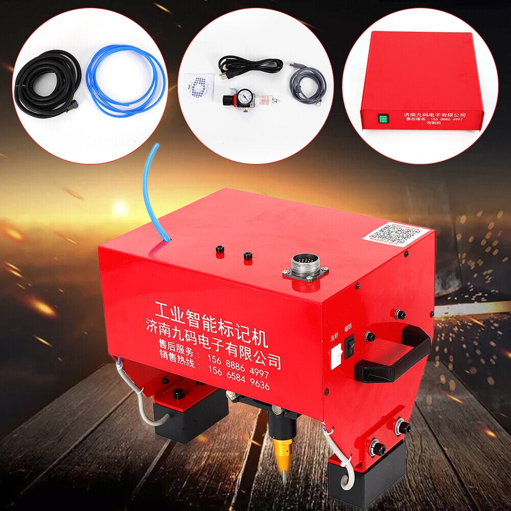 DENSET Pneumatic Dot Peen Metal Marking Machine Make Letter Serial ...