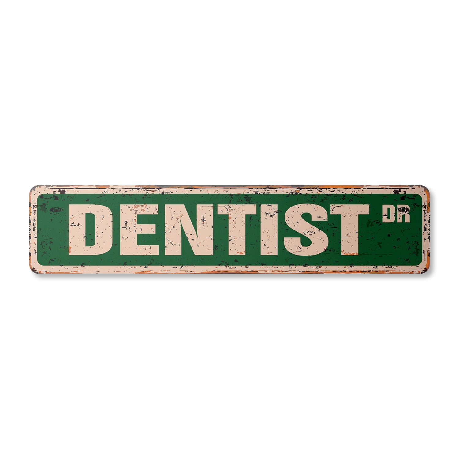DENTIST Vintage Plastic Street Sign dental surgeon teeth mouth health ...