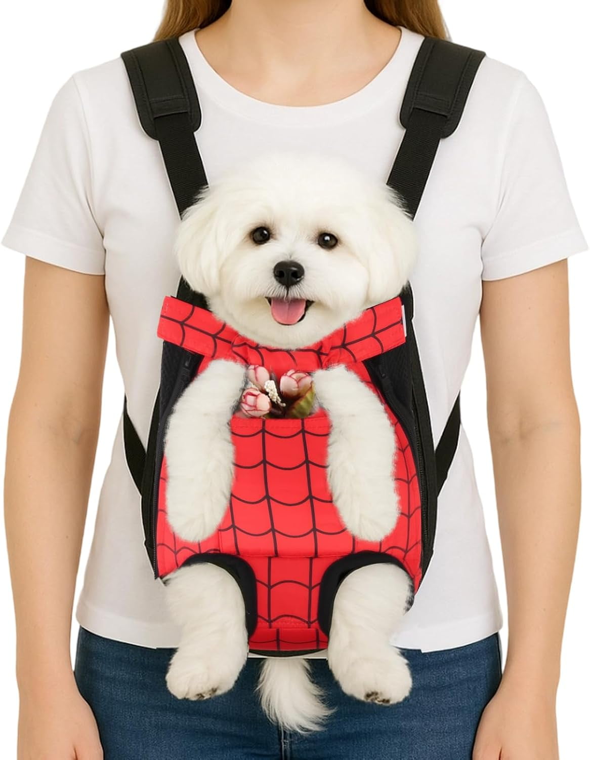 DENZUS Dog Backpack Carrier, Adjustable Pet Front Carriers, Legs Out ...