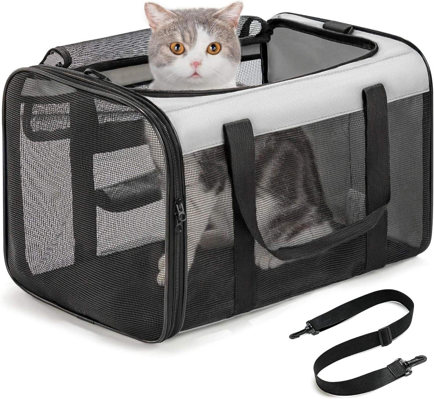 DENZUS Dog Carrier Bag,Soft-Sided Pet Carriers for Dogs with 4-Sided ...