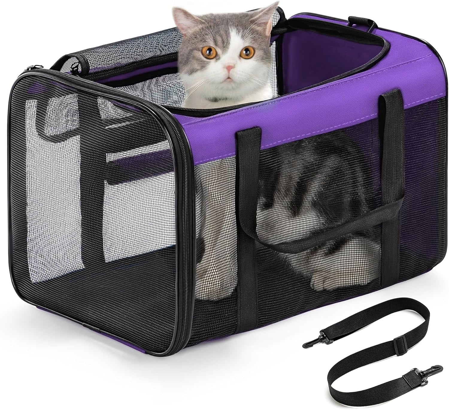 DENZUS Dog Carrier Bag,Soft-Sided Pet Carriers for Dogs with 4-Sided ...