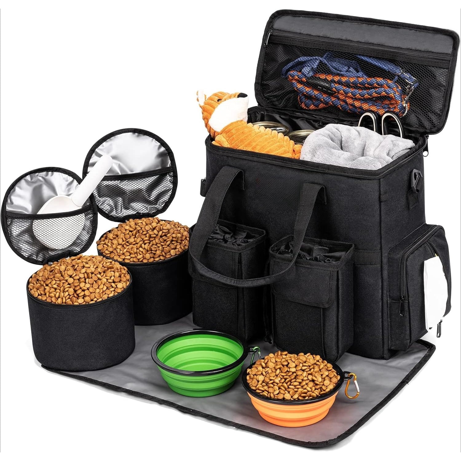 DENZUS Dog Travel Bag by DENZUS - Dog Travel Kit for a Weekend Away Set ...