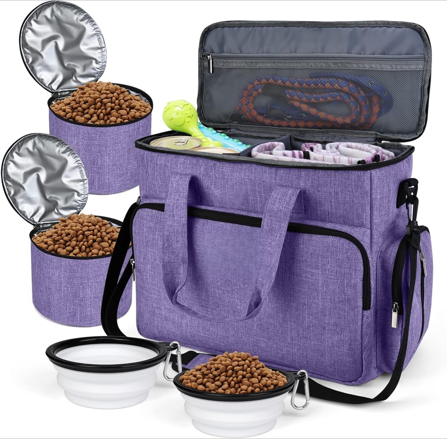 DENZUS Pet Travel Set Airline-Approved Carrier for Small/Medium Cats ...
