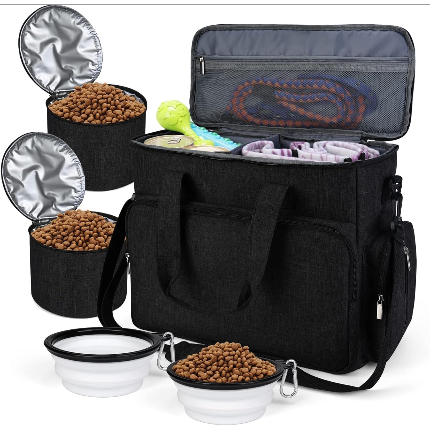 DENZUS Pet Travel Set Airline-Approved Carrier for Small/Medium Cats ...