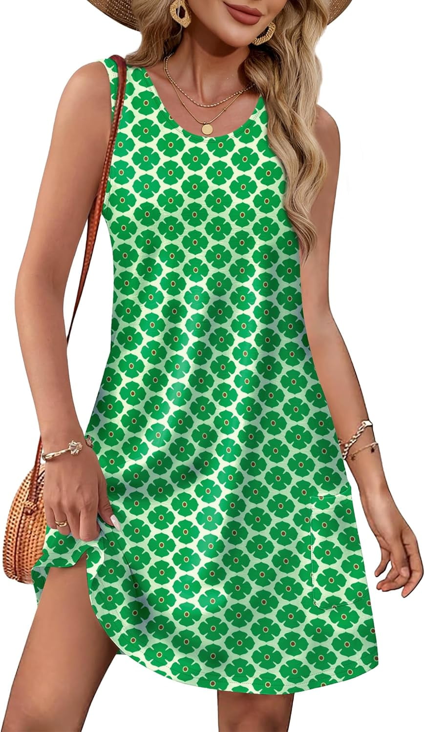 DENZUS Summer Dresses for Women Casual Sundress with Pocket Beach Cover ...