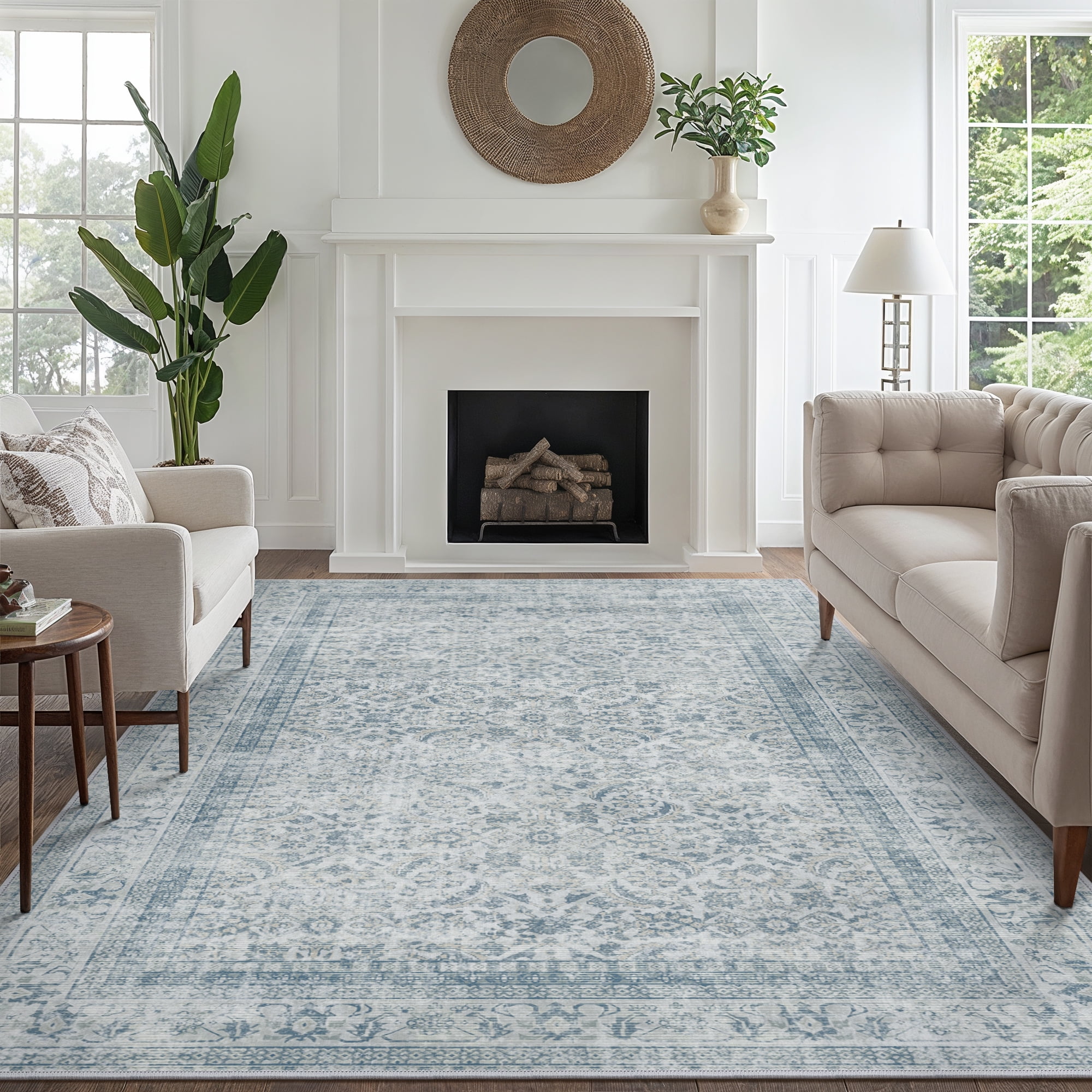 DEORAB 3X5 Area Rugs for Living Room, Machine Washable Bedroom Rugs ...