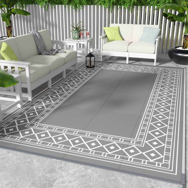 Stylish Camping Reversible Graphic Patio Mat - Walmart.com