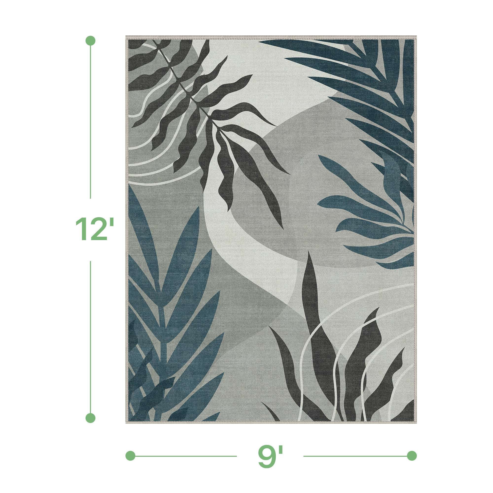 DEORAB Outdoor Rug 9'X12' Chenille Patio Carpet Three-Layer Material ...