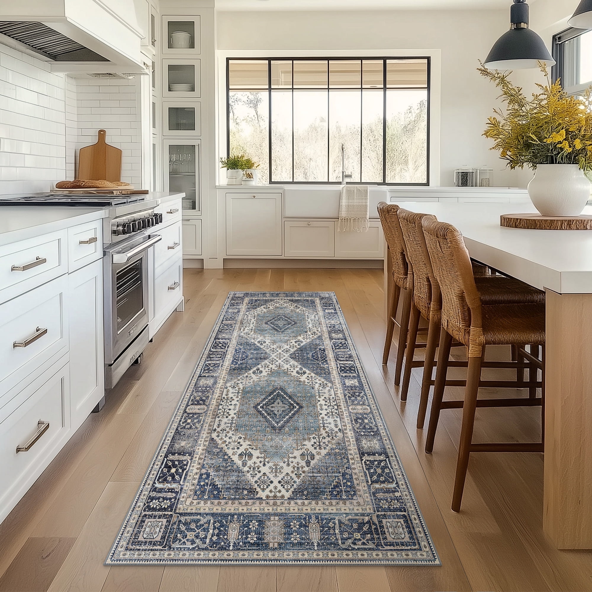 DEORAB Runner Rug 2X5 Non Slip Hallway Vintage Rugs, Machine Washable ...