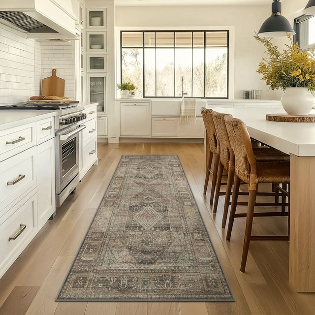 DEORAB Runner Rug 2X5 Non Slip Hallway Vintage Rugs, Machine Washable ...