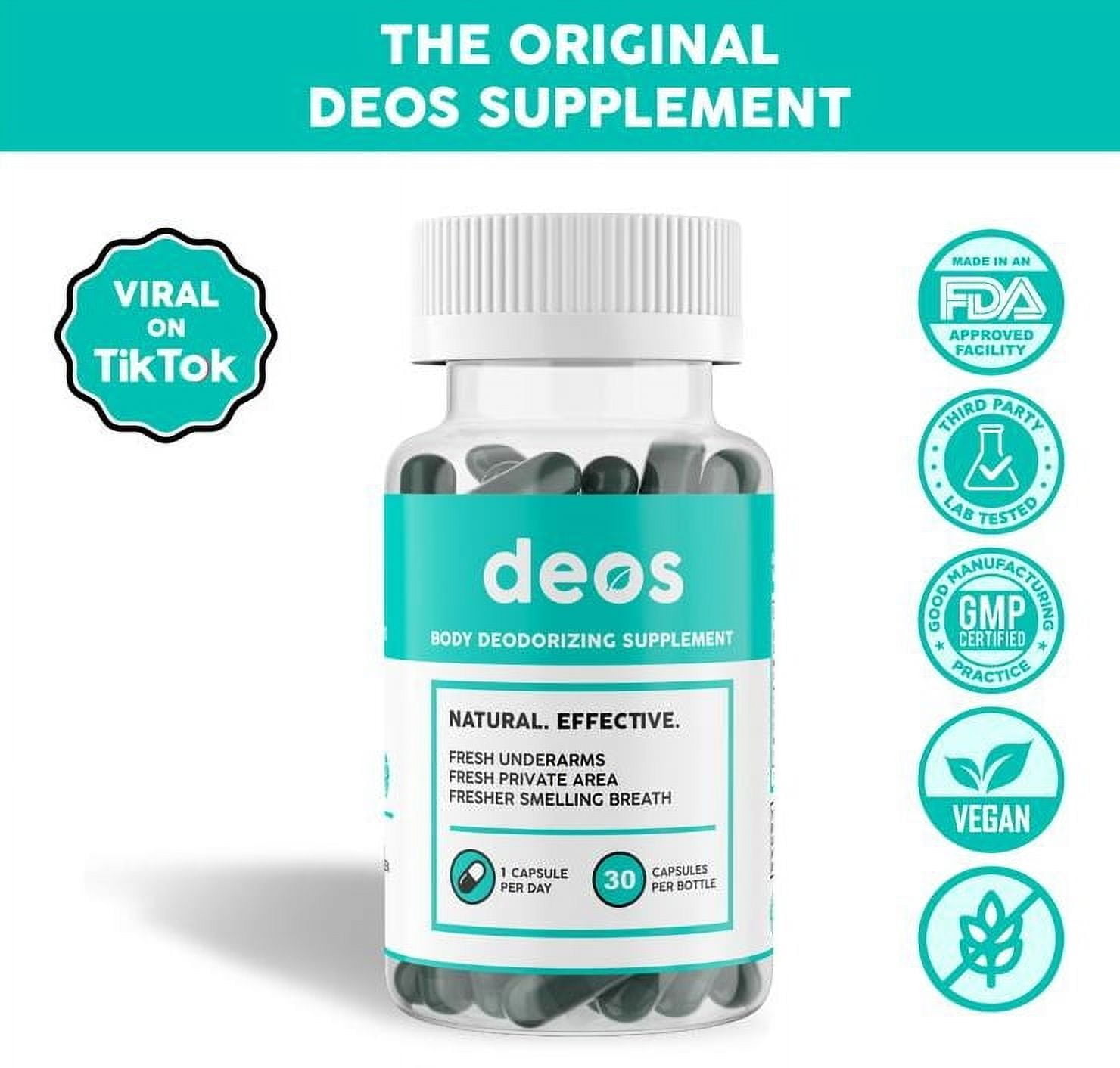 DEOS Internal Deodorant Supplement – Full Body Deodorizer for Gut ...