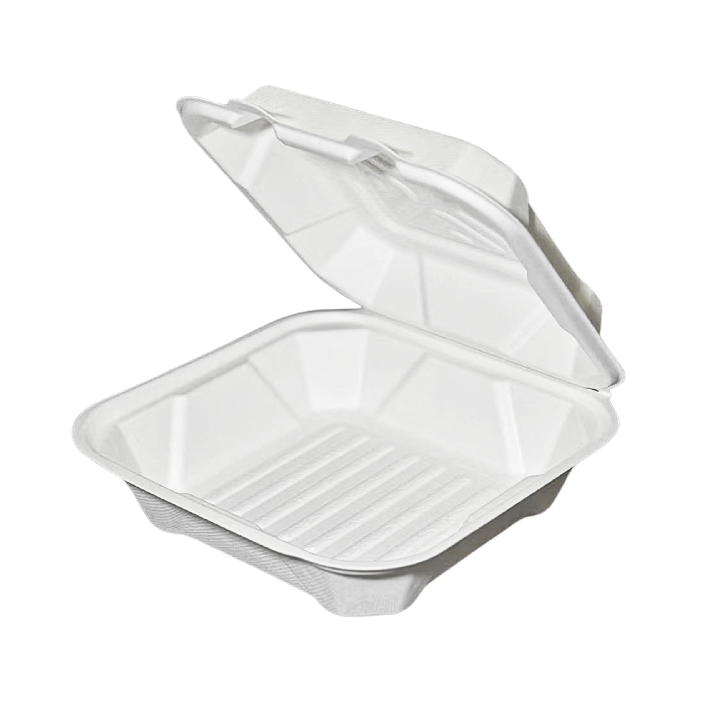 DEP Bagasse 8x8 Clamshell Compostable To-Go Container, PFAS Free ...