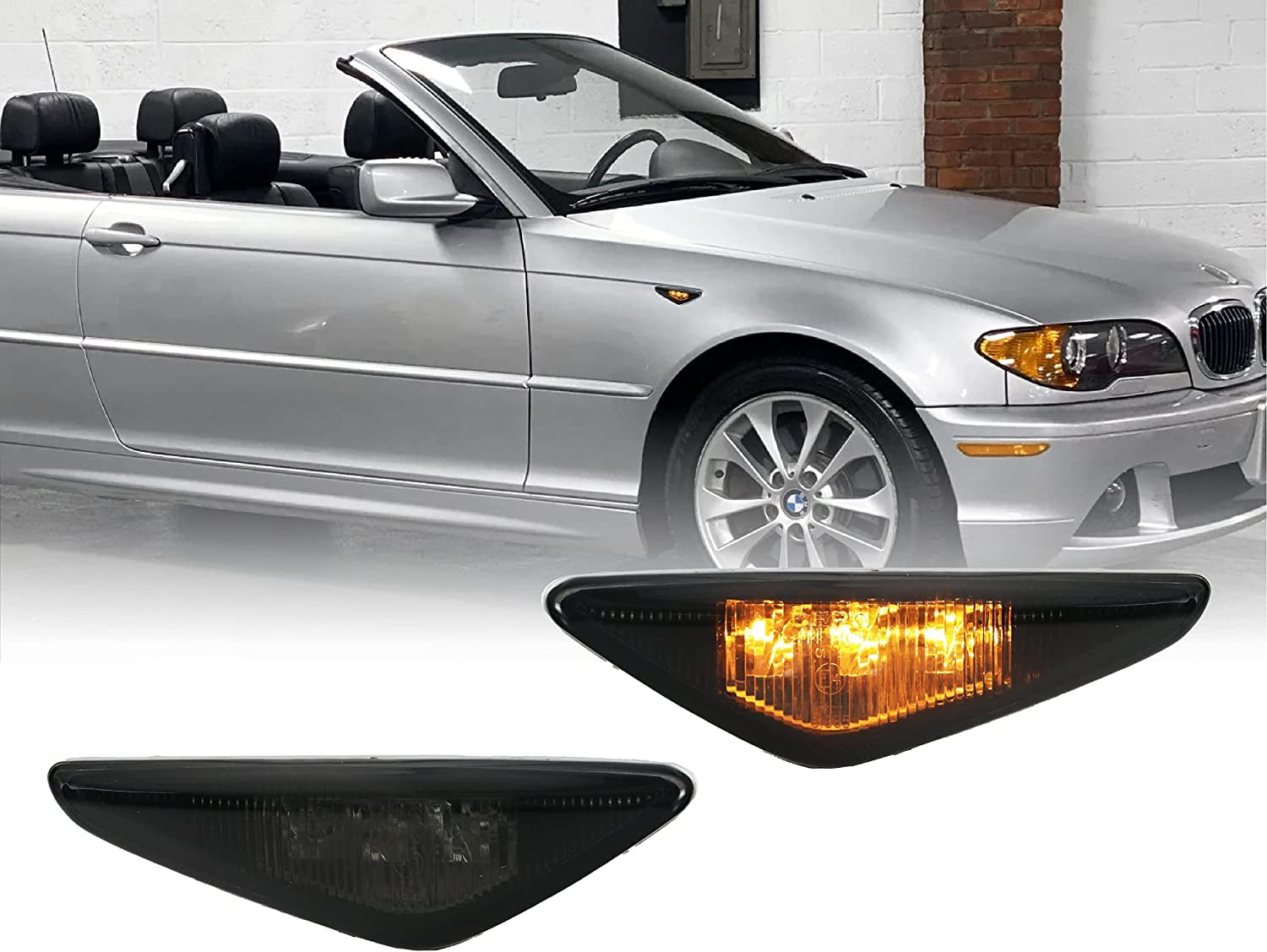 DEPO 04-06 E46 2D Side Marker Lights - Plug and Play Smoke Fender ...