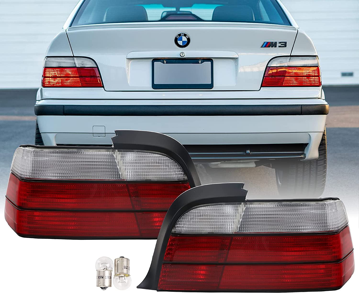 DEPO E36 2DR Tail Lights - Rear Replacement Tail Brake Stop Turn Signal ...