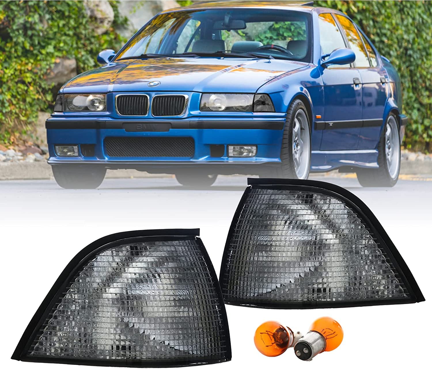 DEPO E36 4D Corner Lights - Euro Cornering Turn Signal Lamps Set (Left ...