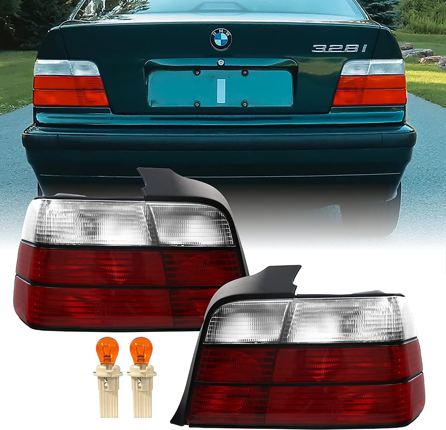 DEPO E36 4DR Tail Lights - Rear Replacement Tail Brake Stop Turn Signal ...