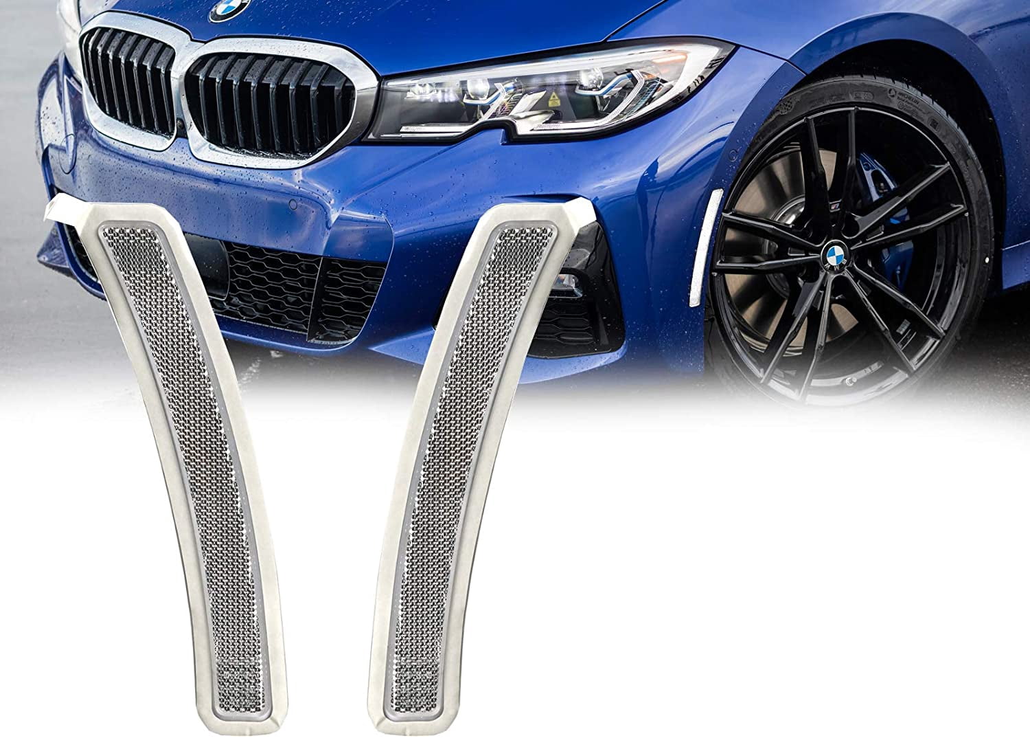 DEPO Front Bumper Side Marker Reflector Light Compatible with 2019-2021 ...