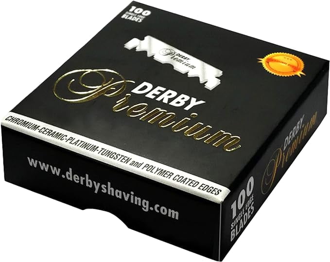 DERBY TOKAI Swedish Steel 100 Half Razor Blades, Premium Black ...