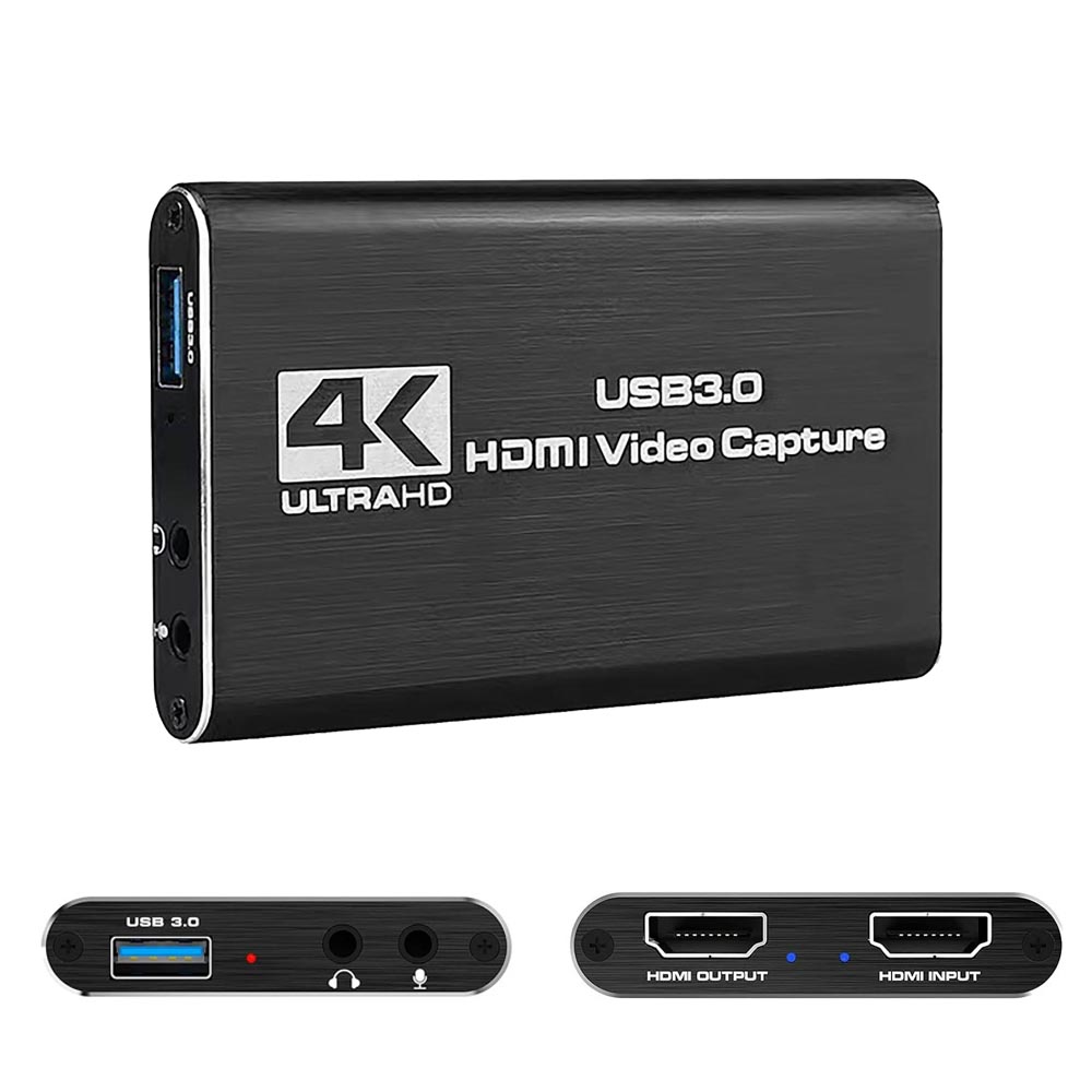 DERCLIVE 4K Audio Video Capture Card, HDMI USB 3.0 Video Capture Device ...