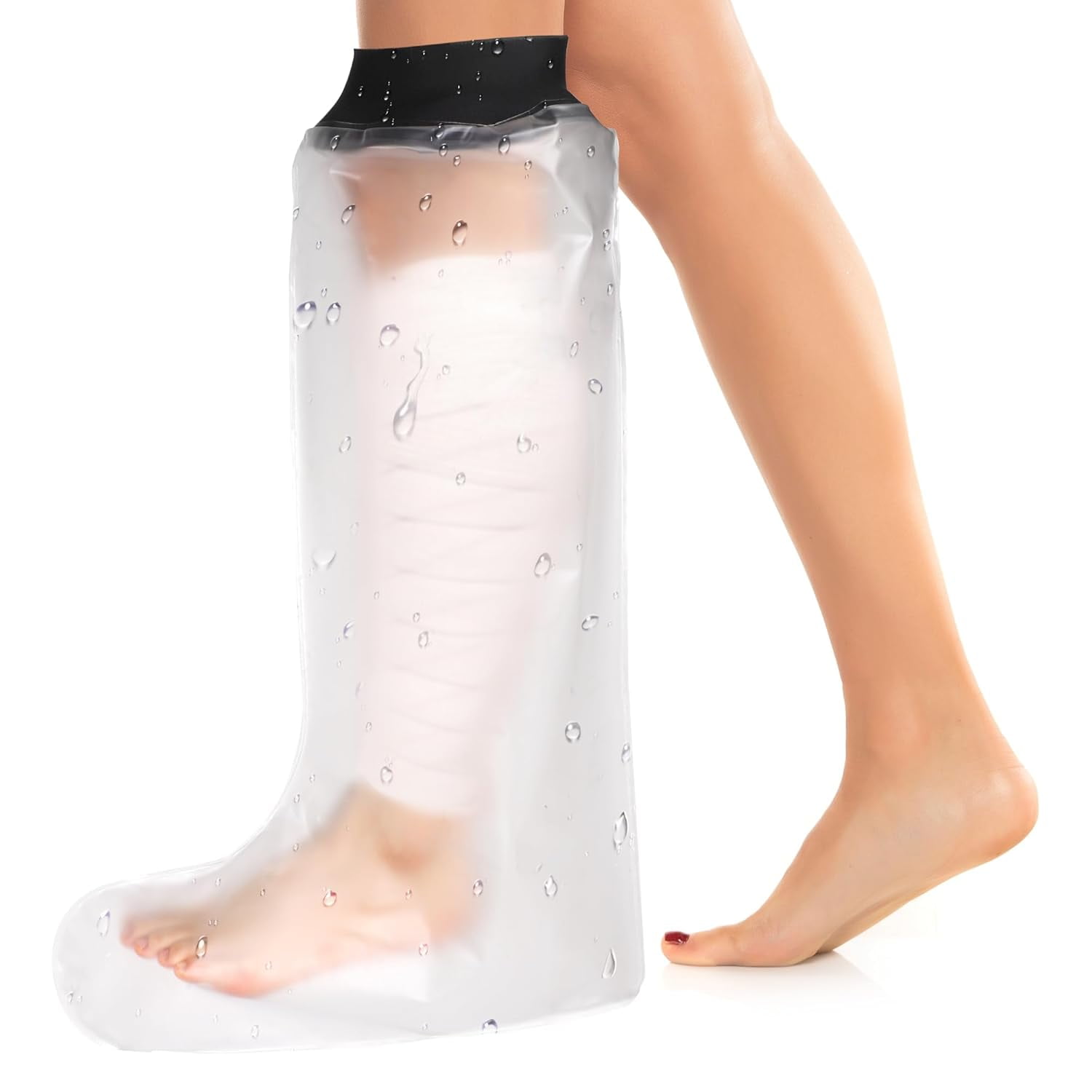 DERCLIVE Waterproof Full Leg Cast Cover, Reusable, Shower Protector for ...