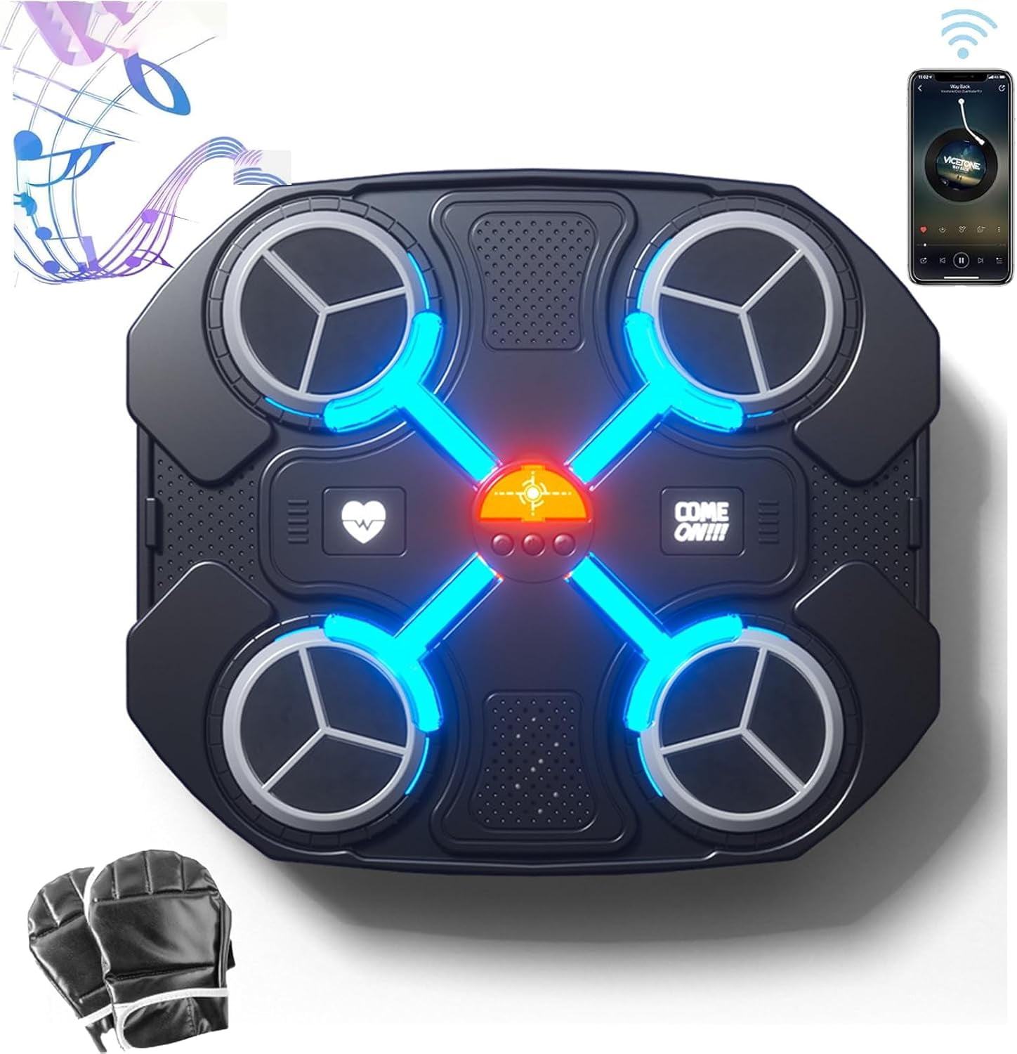 DERCLIVE Children's Boxing Machine, Smart Music Boxing Machine with LED ...
