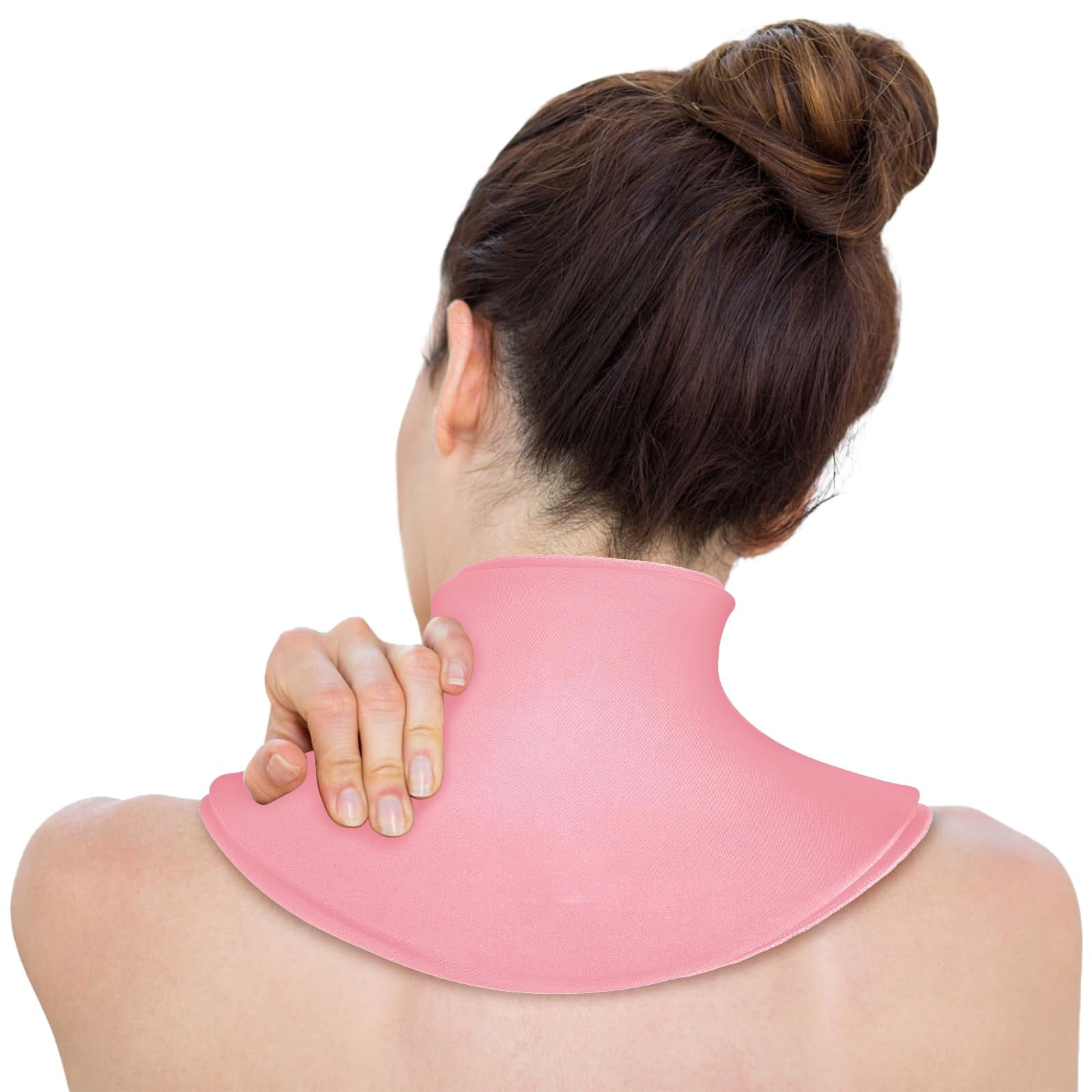 DERCLIVE Neck Ice Pack Wrap, Reusable Gel Cold Compress, Flexible Hot ...