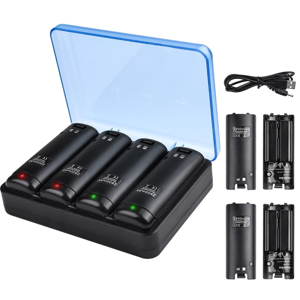 DERCLIVE Rechargeable Battery Pack for Wii/Wii U Remote Controller,4 ...