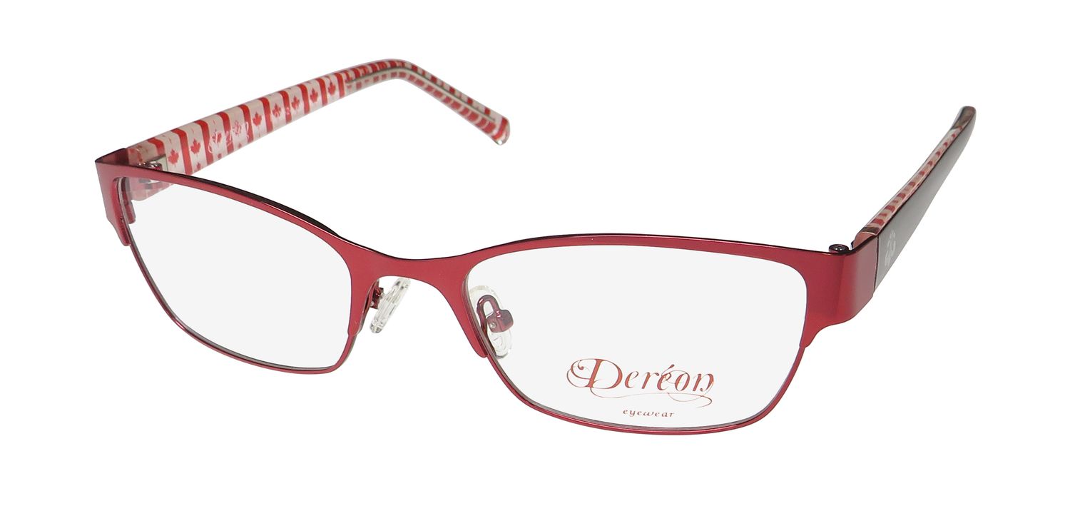 DEREON DOV524 CAT EYE EYEGLASS FRAME/GLASSES CANADIAN FLAG PATTERN ...