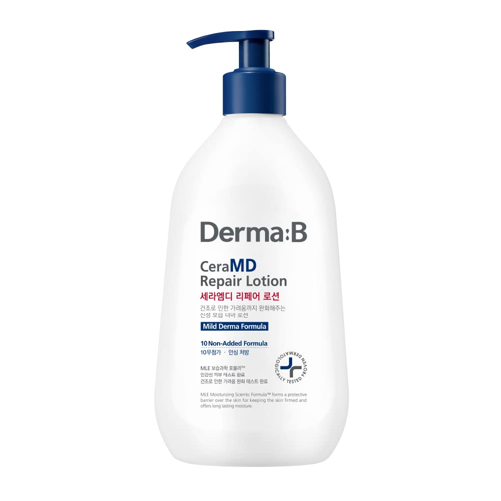 DERMA B CeraMD Repair Lotion, Unscented Ceramide Panthenol Body ...