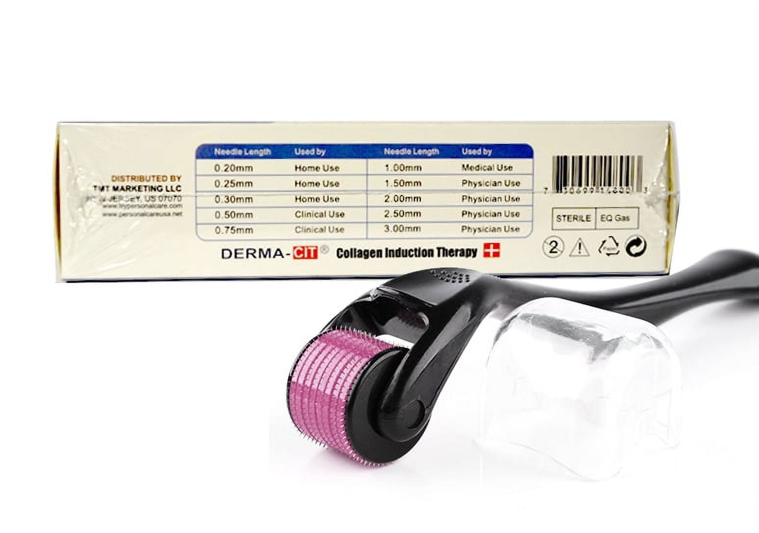 DERMA-CIT 540 Pin Derma Skin Roller Therapy System 0.25mm - Walmart.com