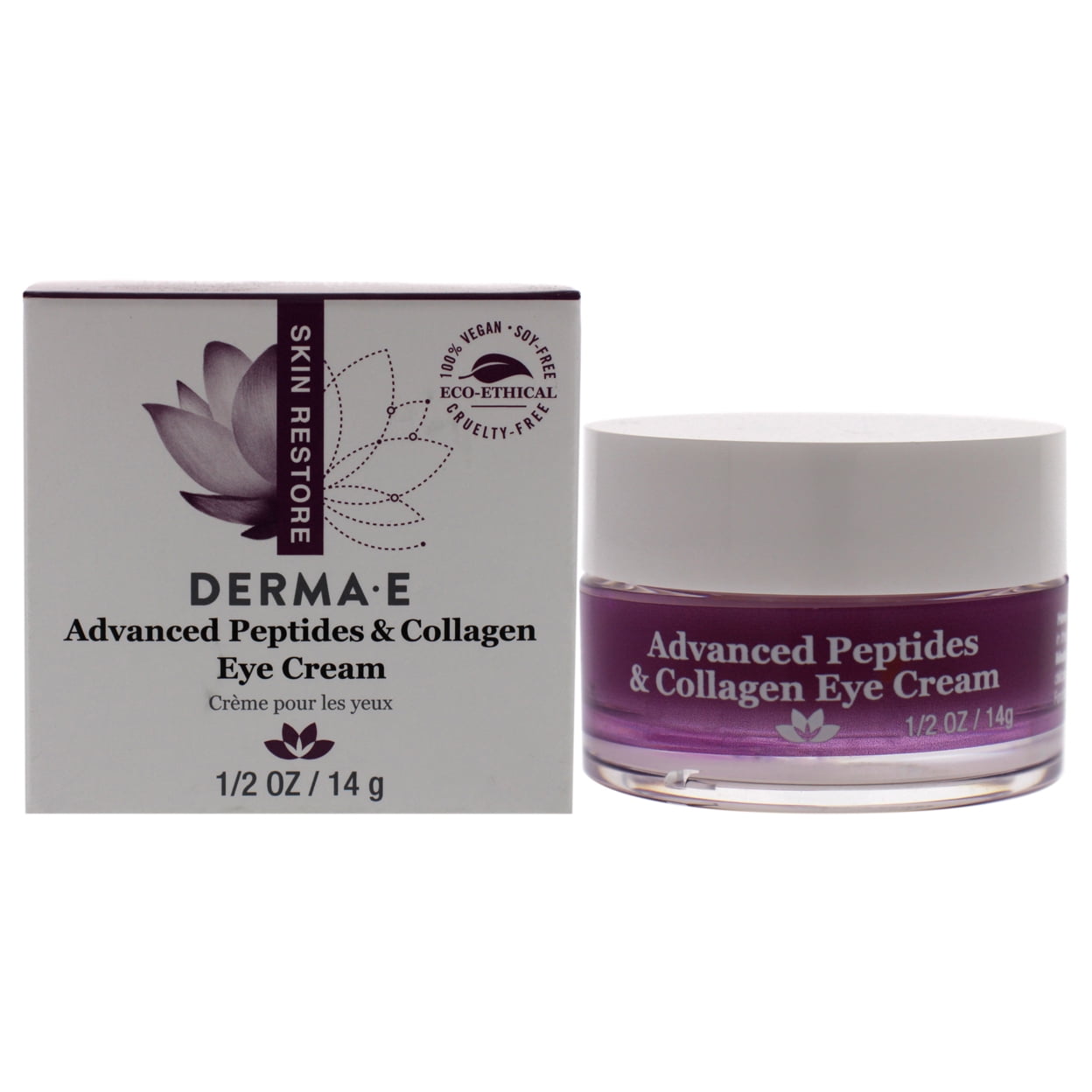DERMA E Advanced Peptides & Flora-Collage Eye Cream, 0.5 oz - Walmart.com