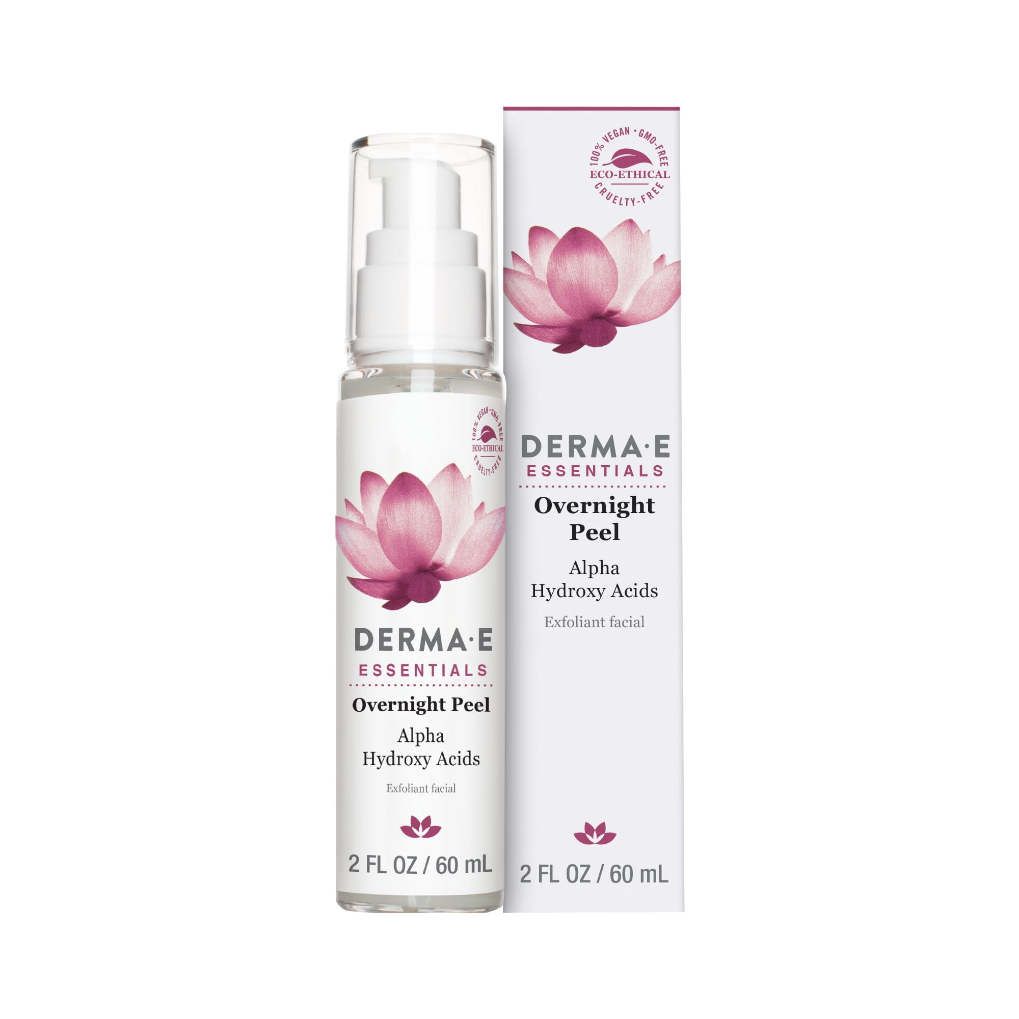 DERMA E Essentials Overnight Peel HYZ01 - Vegan, Gluten-Free Nourishing ...