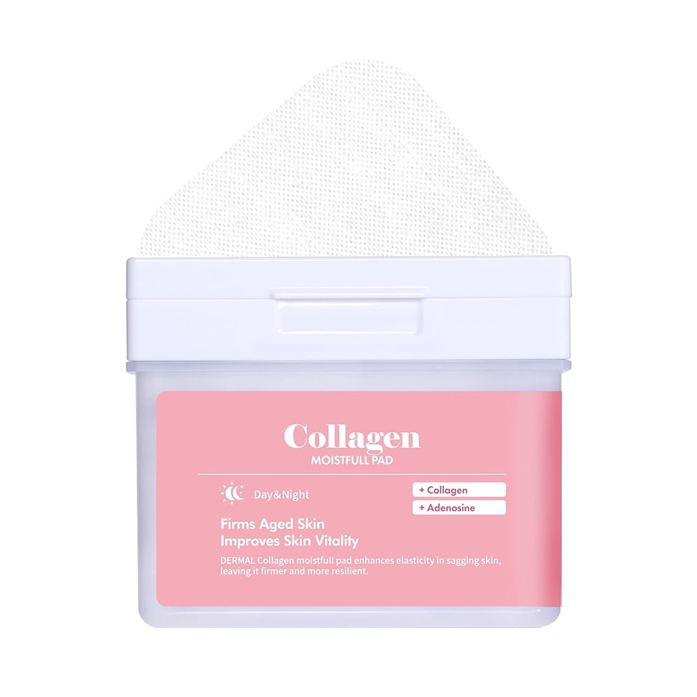 DERMAL Collagen Moistfull Pad 120pads, Korean Toner Pad for Elasticity ...