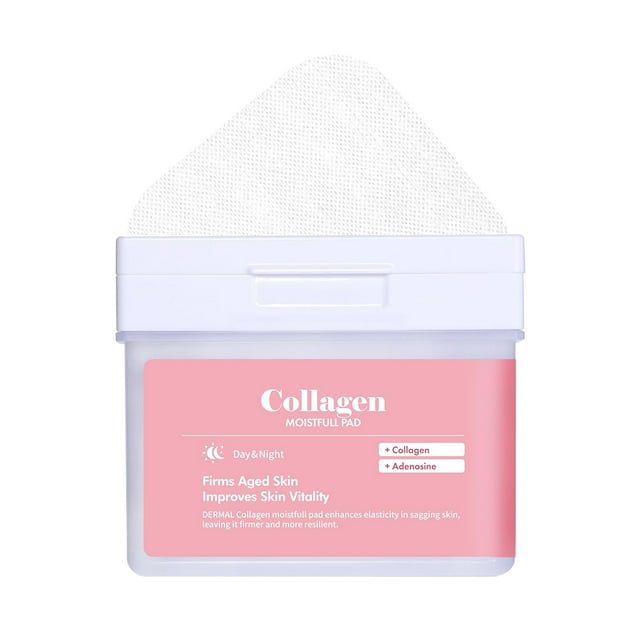 DERMAL Collagen Moistfull Pad 120pads, Korean Toner Pad for Elasticity ...