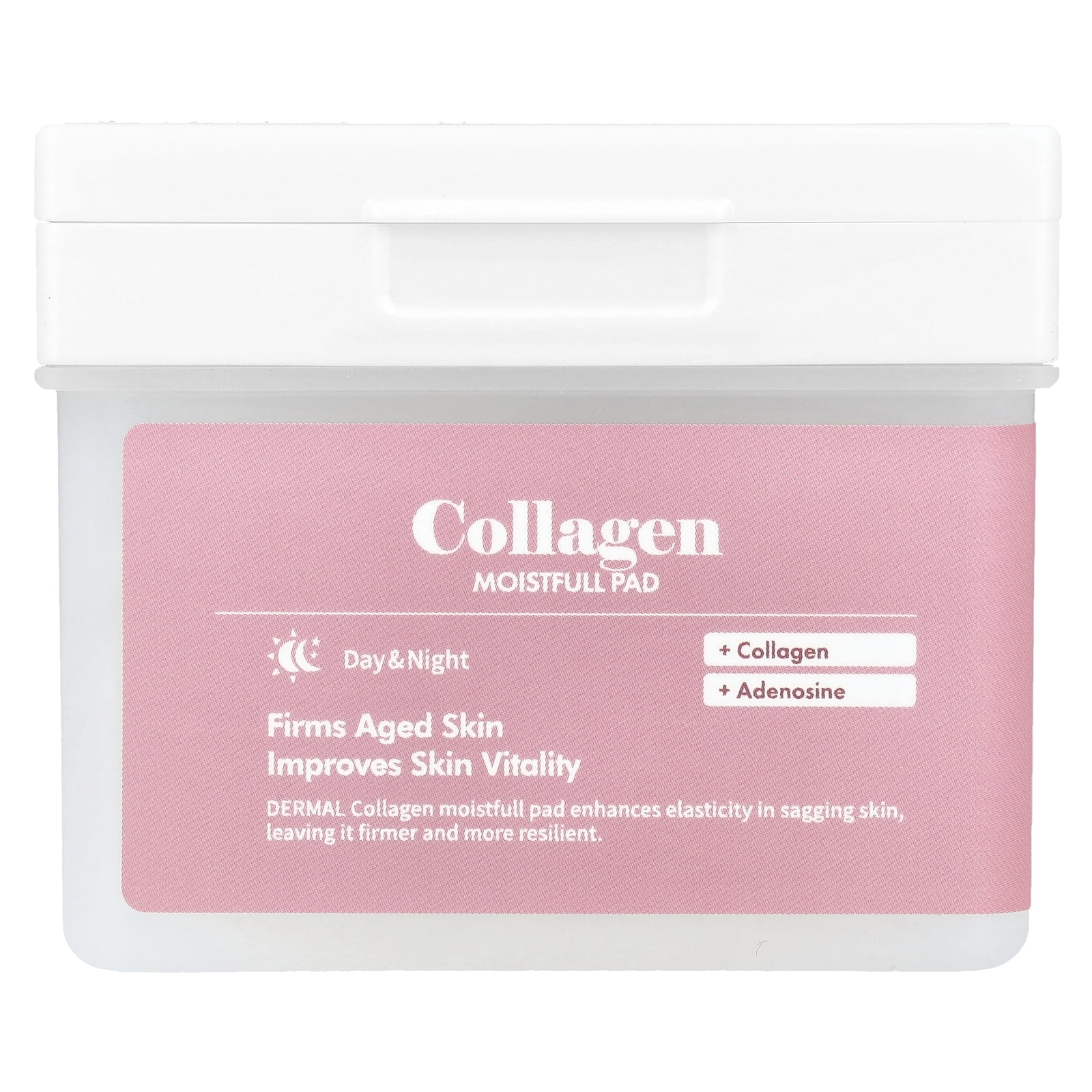 DERMAL Collagen Moistfull Pad 120pads, Korean Toner Pad for Elasticity ...