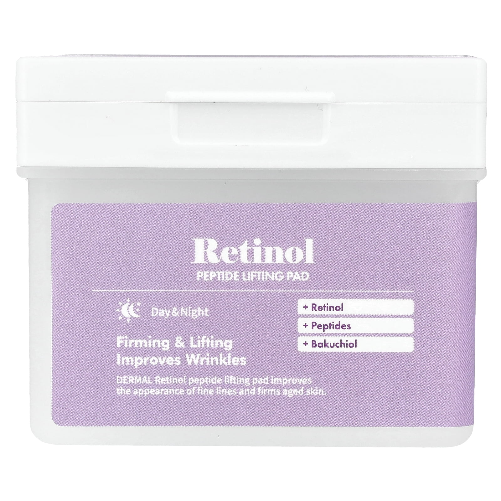 DERMAL Retinol Peptide Lifting Pad 120pads - Korean Toner Pad for Anti ...